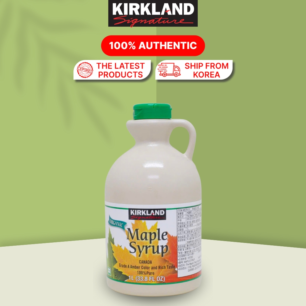 Pure Grade A Kirkland Organic Maple Syrup Sweetener - Amber Color, Rich ...