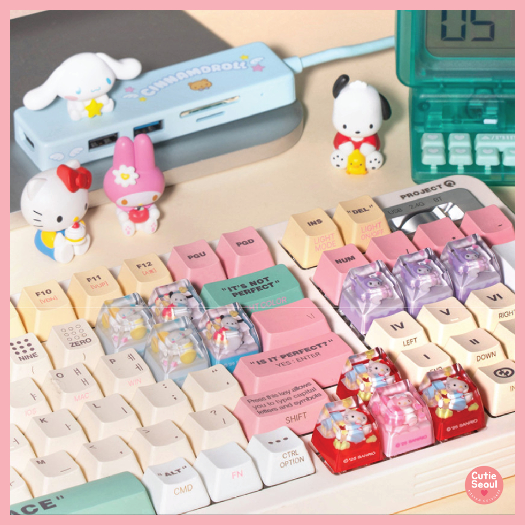[Sanrio] Resin Keycap｜Kawaii Keyboard Decor｜Cute ESC Key｜Hello Kitty ...