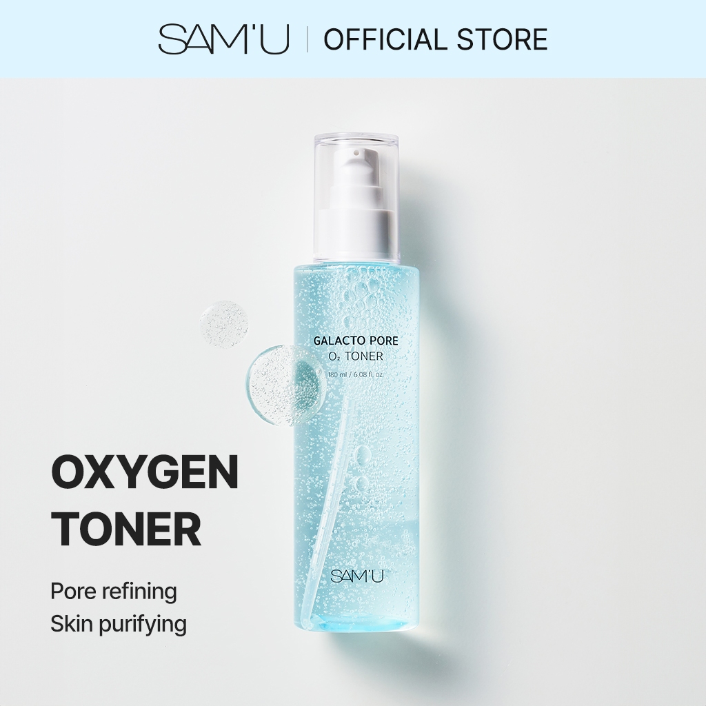SAM'U Galacto Pore O₂ Toner 180ml, Oxygen Toner, Skin Purifying, Pore ...