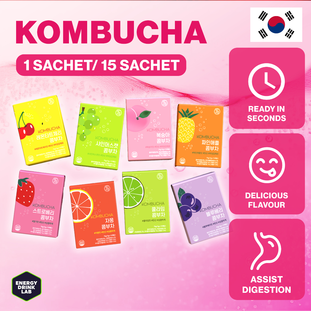 (Made in Korea) Kombucha powder 1 Sachet / 15 Sachets, Low sugar ...