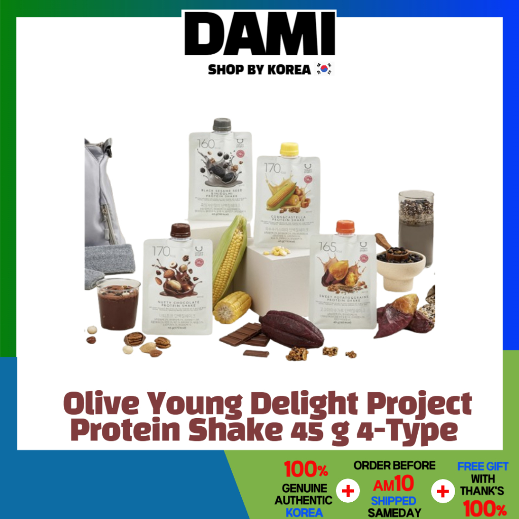 Olive Young Delight Project Protein Shake 45 g 4 Types [Korean Food] | Shopee Malaysia