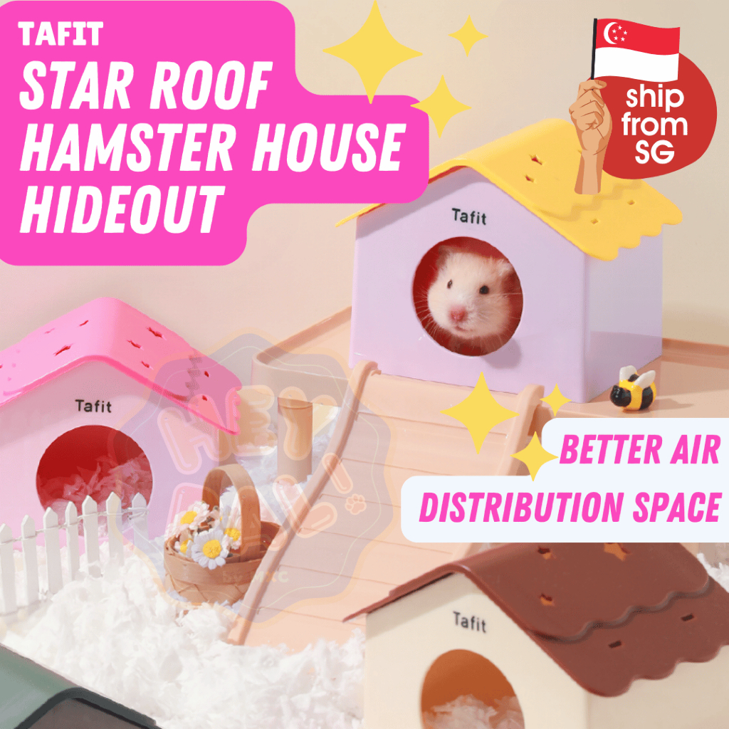 TAFIT Hamster Star Roof Hideout for Syrian Dwaft Small Birds Animals ...