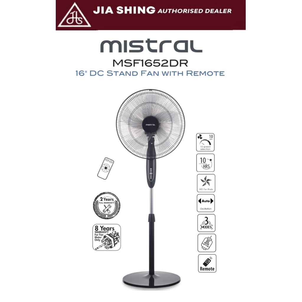 Mistral 16" DC Stand Fan with Remote MSF1652DR | Shopee Malaysia