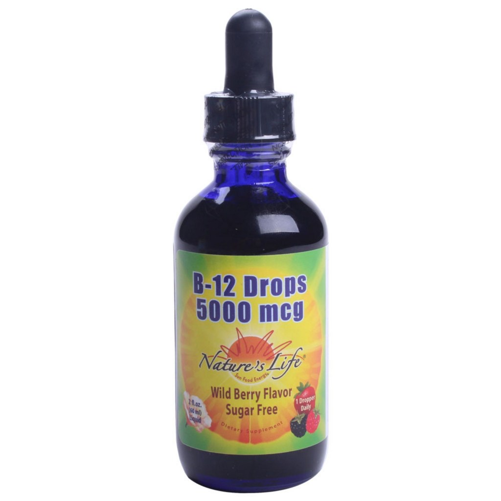 Nature's Life B-12 Drops 5000mcg Wild Berry Flavor Liquid, 60ml - Made ...