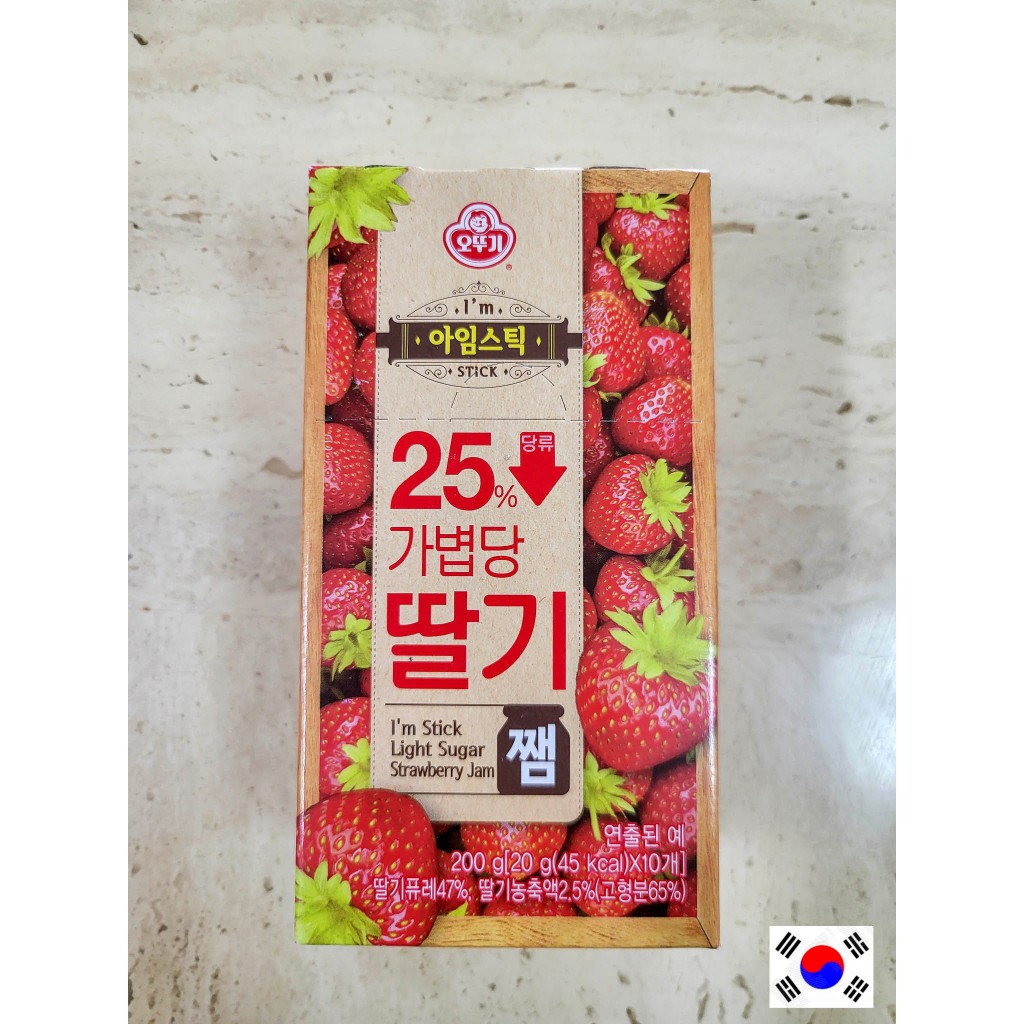 Ottogi I'm Stick Light Sugar Strawberry Jam Disposable portable ...