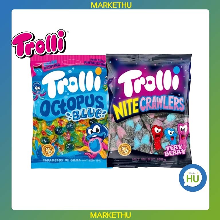 Trolli Jelly 100g 2 Types Octopus Blue, Nite Crawlers/Made in Spain | Shopee Malaysia