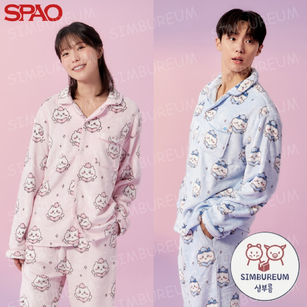 [SPAO] Korea Unisex Chiikawa Winter Fluffy Pajama Set | Shopee Malaysia