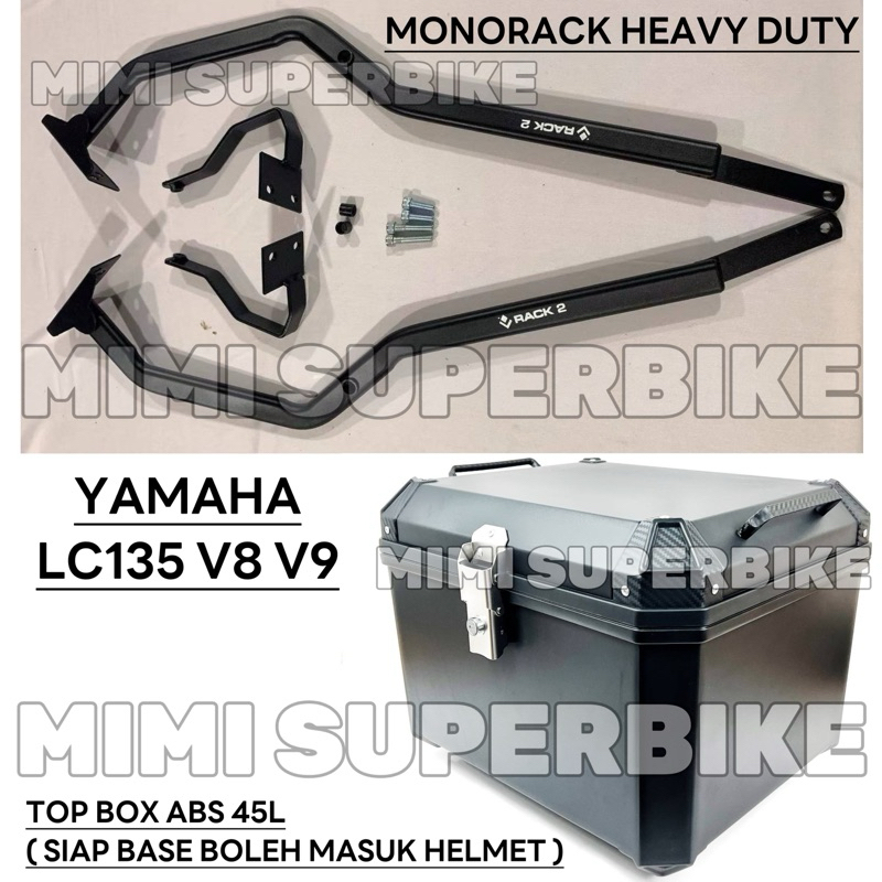 BUATAN MALAYSIA RACK-2 YAMAHA LC135 LC V1 - V9 FI MONORACK HEAVY DUTY ...