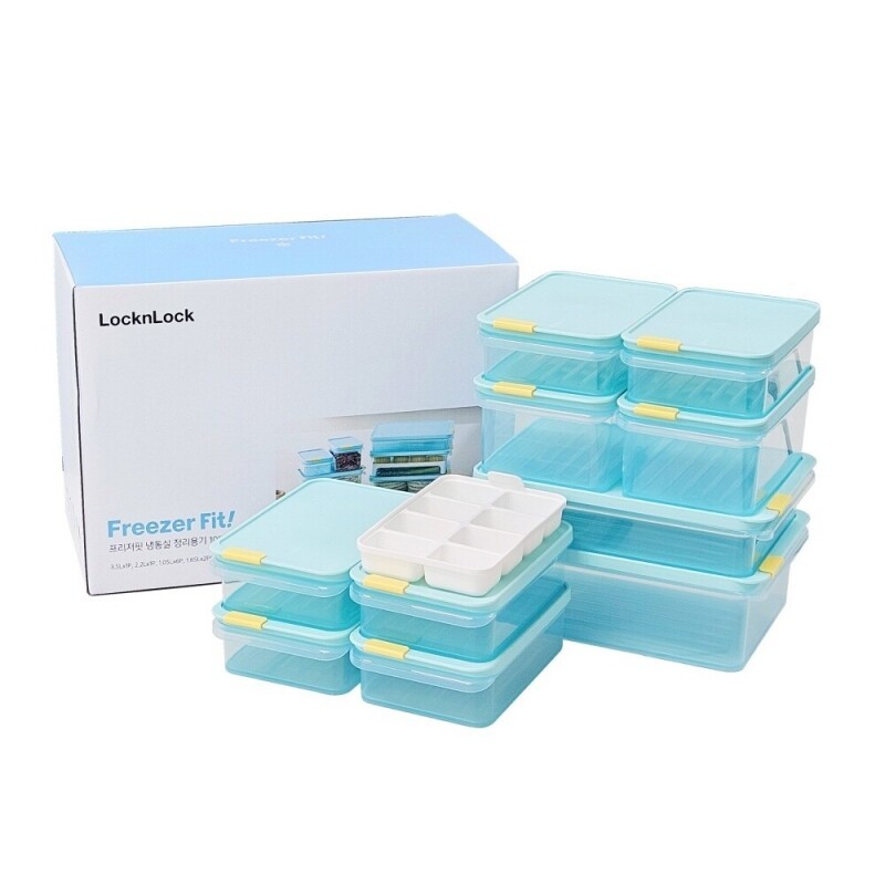 LocknLock Freezer Fit 10P, Made in Korea, Stackable Airtight Food ...