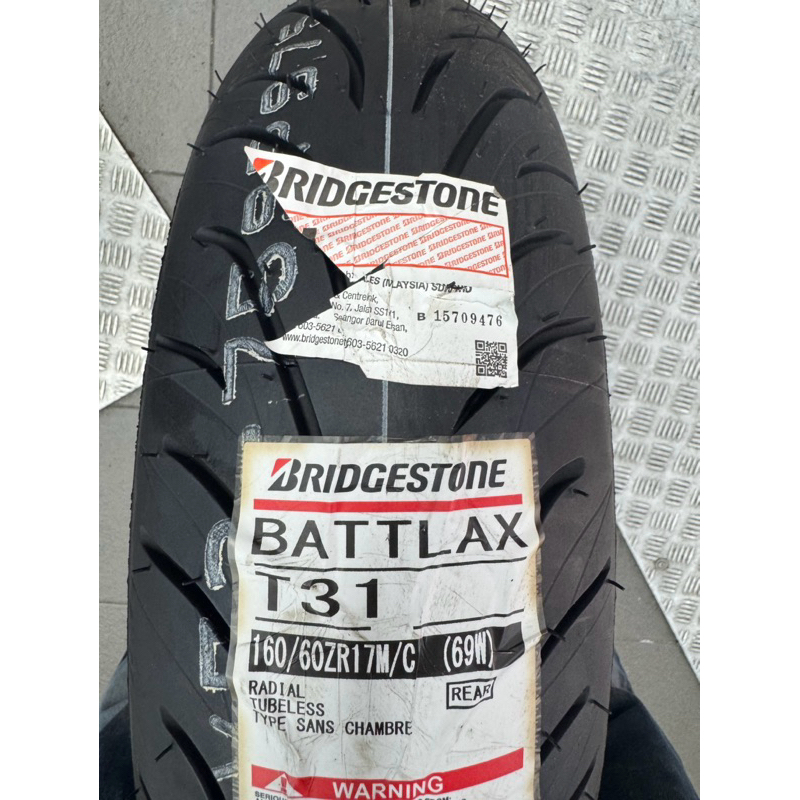 Bridgestone T31 Sport Touring Tire Long lasting | Shopee Malaysia