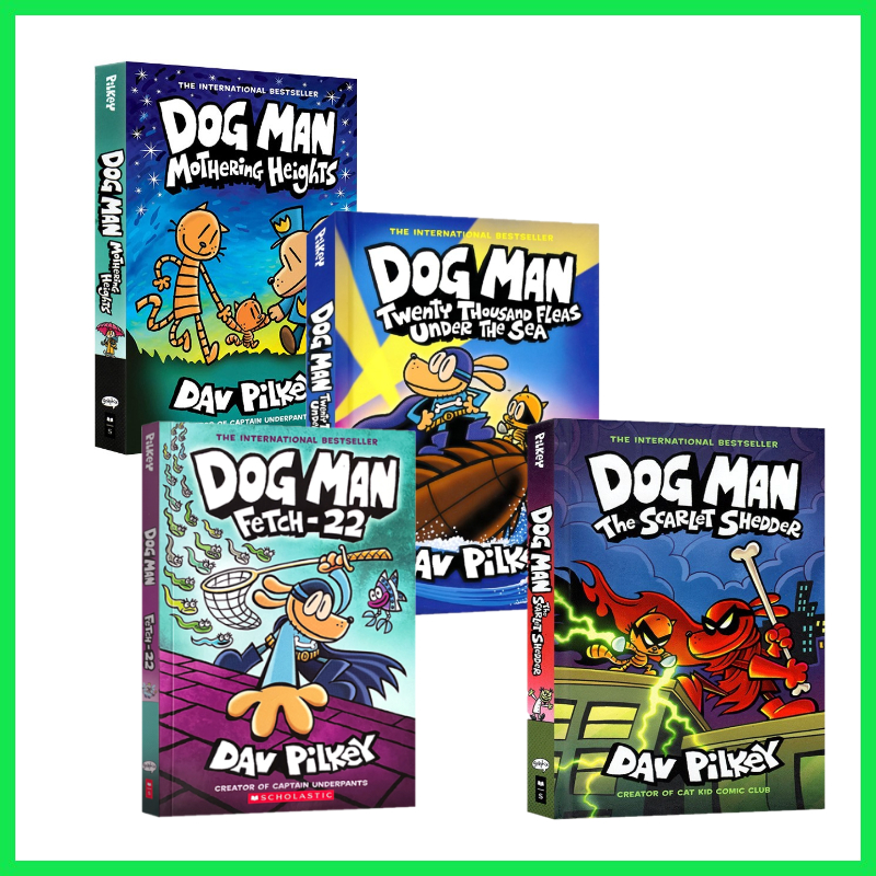 Dog Man series 8 10 11 12 Twenty Thousand Fleas Under the Sea by Dav ...