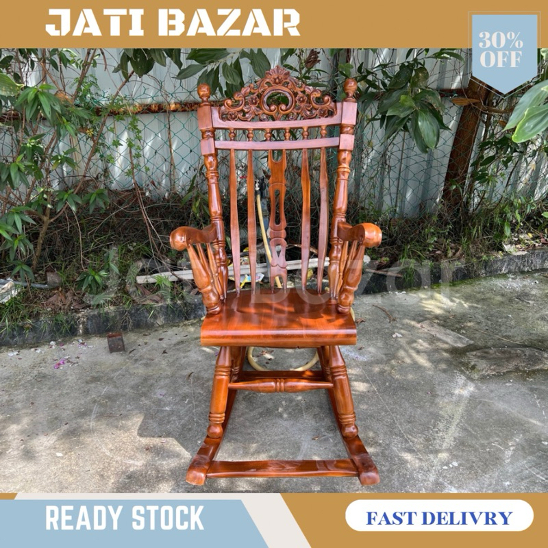 Kerusi Goyang Kayu Jati/ Kerusi Malas Kayu Jati / Lazy Chair Teak Wood ...
