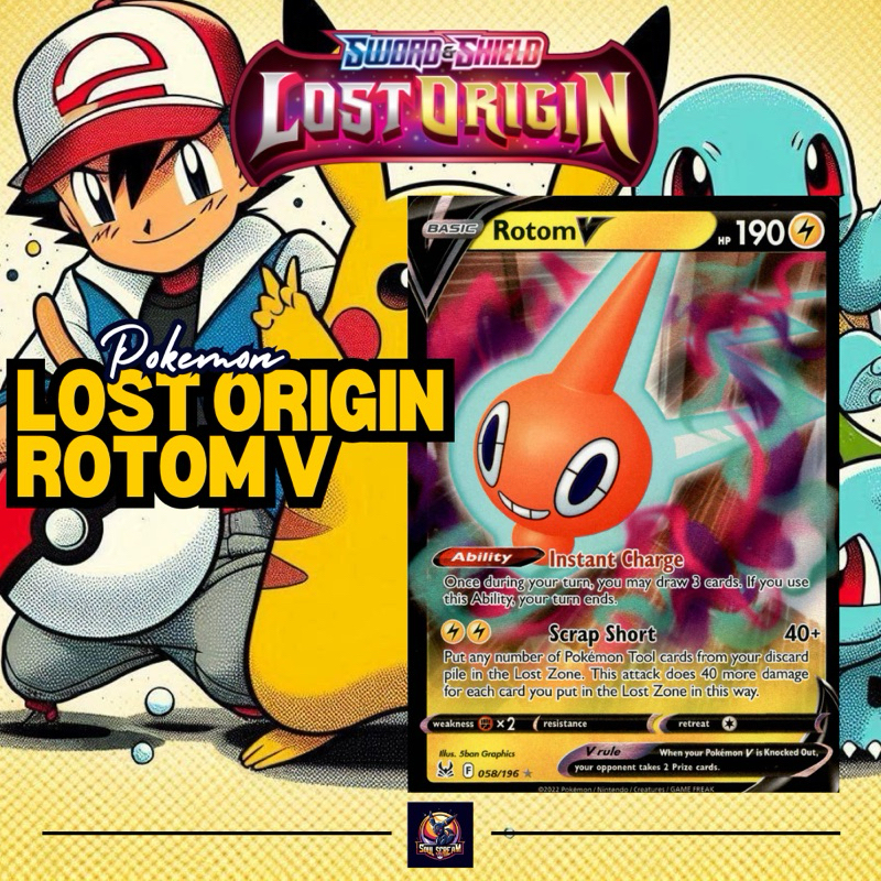 Pokemon TCG Rotom V 058/196 Lost Origin | Shopee Malaysia