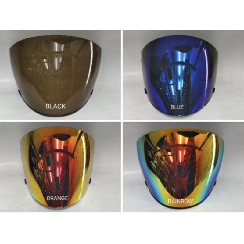 ORIGINAL ARC DISCOVERY /ASTRO VISOR WITH CHROME REFLECTION WITH RUBBER ...