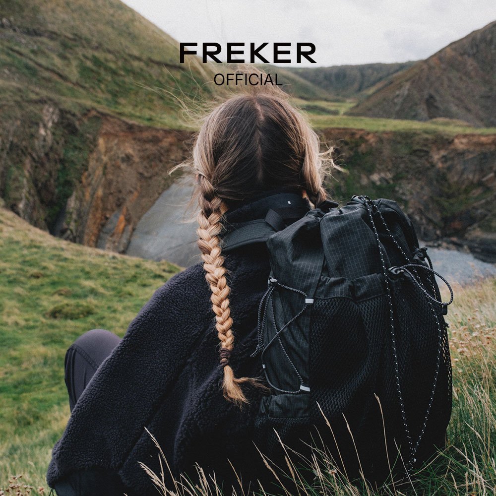 [FREKER] Unisex RIP-STOP String Day BackPack Outdoor Bag 18L (Black ...