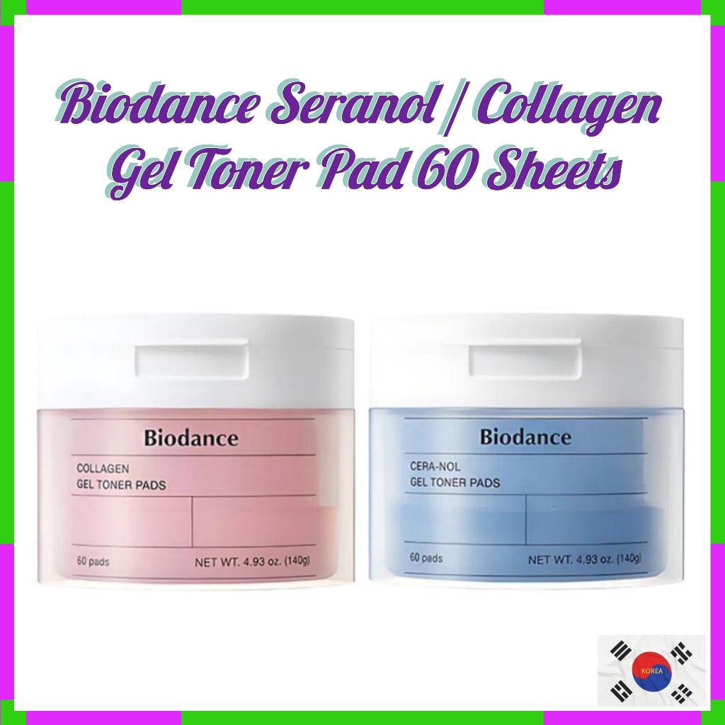 BioDance Collagen & Seranol Gel Toner Pads 60 Sheets - Hydrating ...