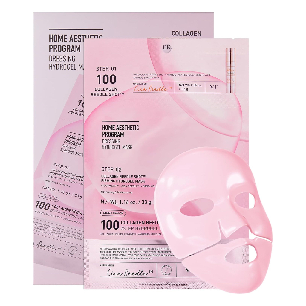 VT COSMETICS Collagen Reedle Shot 100 2-Step Hydrogel Mask(34.5g ...