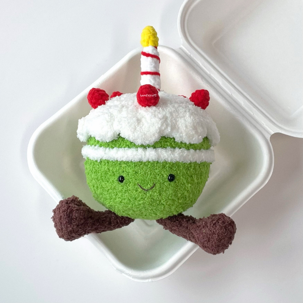 handmade crochet matcha jellycat amusable inspired birthday cake ...
