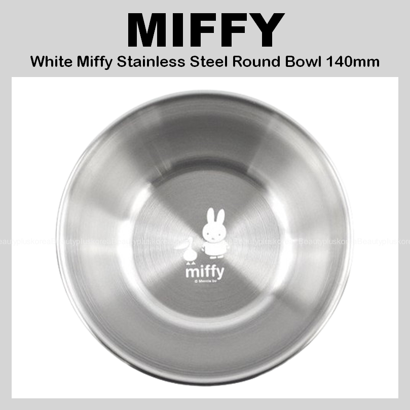 [MIFFY] White Miffy Stainless Steel Round Bowl 140mm (1p / 2p) | Shopee Malaysia