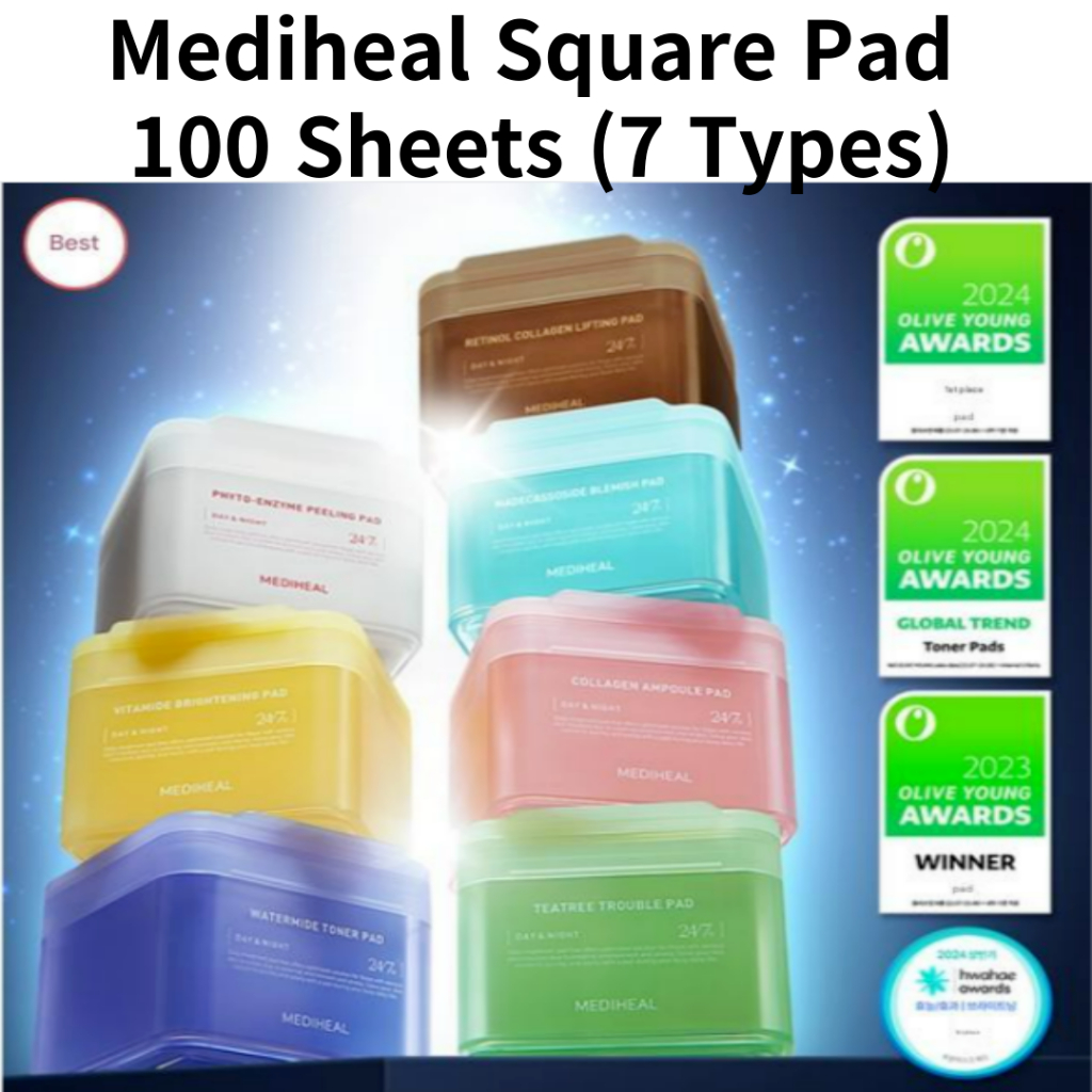 Mediheal Square mask Pad 100 Sheets (7 Types)(100% authentic product ...