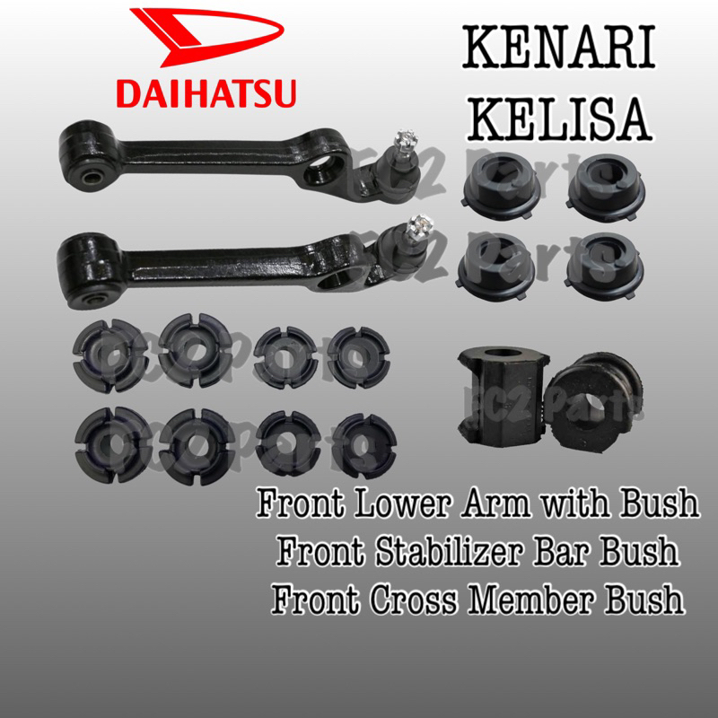 OEM Daihatsu 1set 16pcs Perodua Kenari Kelisa Front Lower Arm with Bush ...