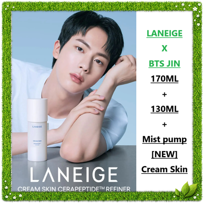 LANEIGE X BTS JINㅣ170mL+130mL +Mist Pump (NEW) Cream Skin Limited Editionㅣ1EA | Shopee Malaysia