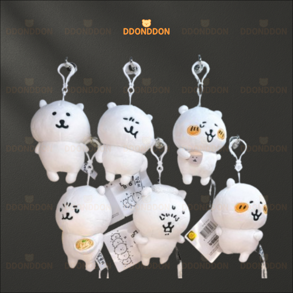 🇰🇷 Korean Authentic Nagano Joke Bear Damgome Keychain Keyring 12cm ...