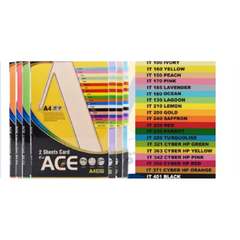 A4 120g 20's Two Sheet Card / Kad Warna - 1 pkt/20pcs | Shopee Malaysia