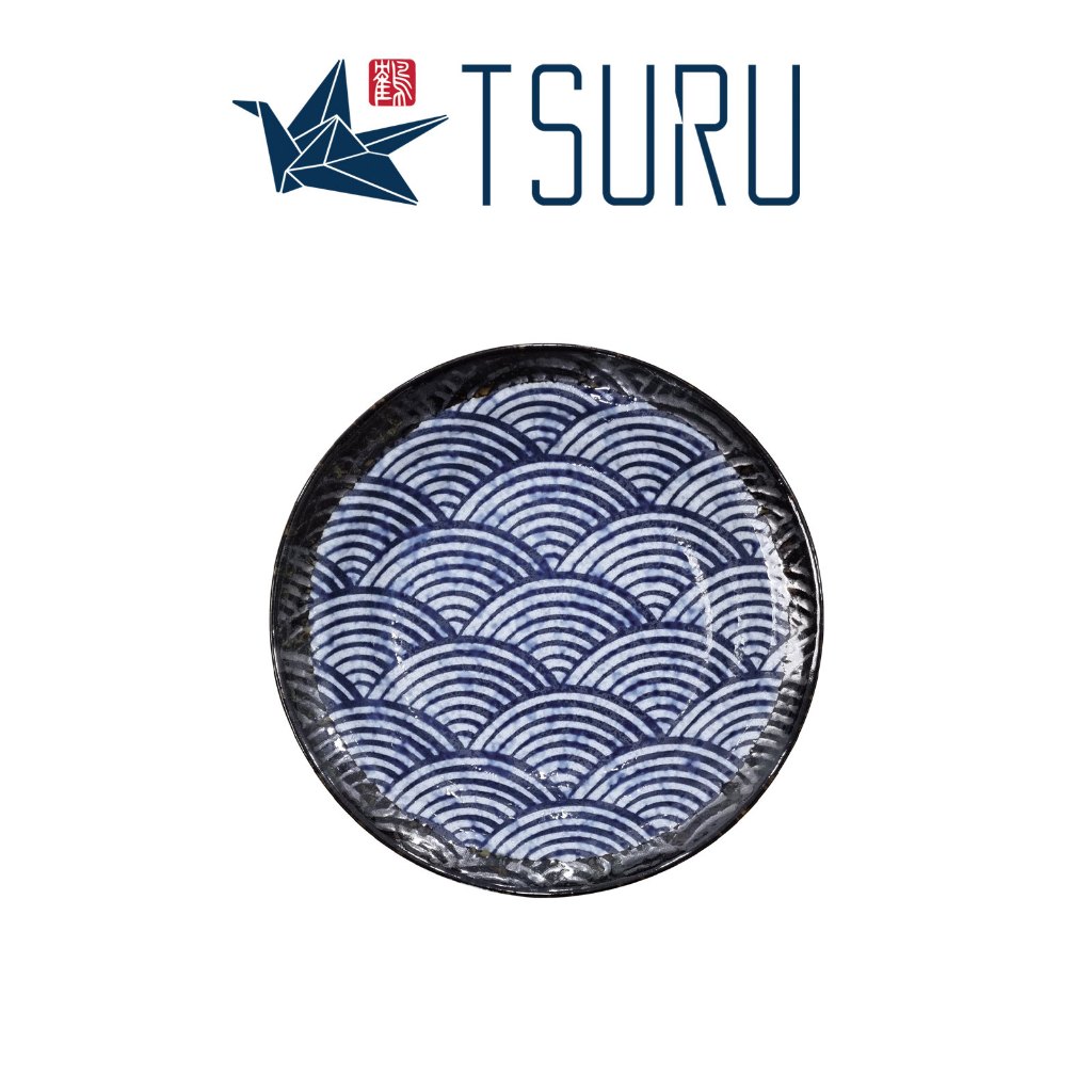 (2PC) Tsuru Japanese Tableware Dinner Deep Plate (21cm Diameter, 5cm ...