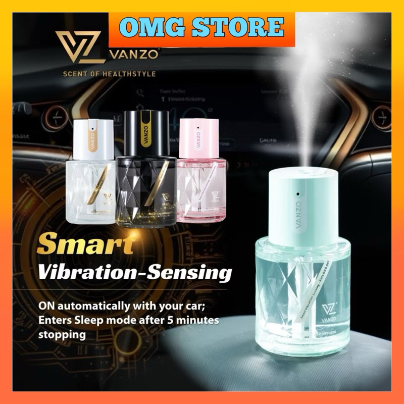 VANZO Smart Car Diffuser 120ml Auto On/off Spray Modes Secret Musk ...