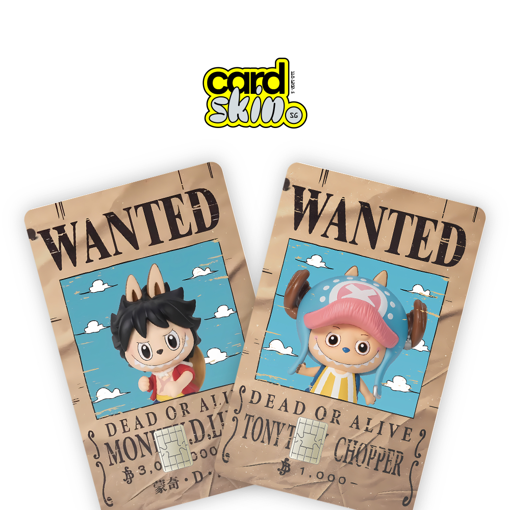 (2pc) One Piece Labubu Fan Ezlink Credit Card Sticker - High Quality ...