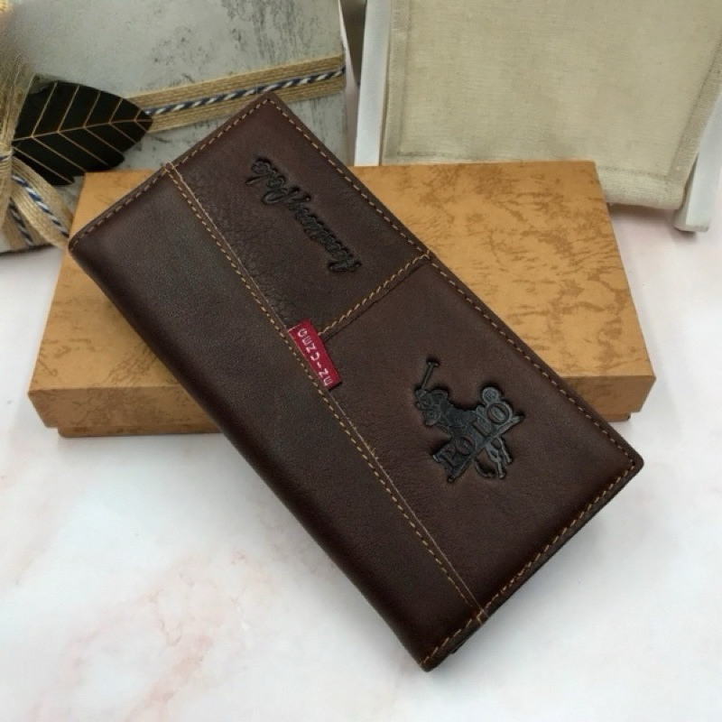 Polo Leather Wallet Men Long Purse Dompet Lelaki Kulit Panjang Beg Duit ...