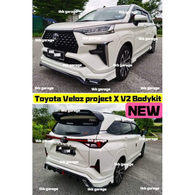Toyota Veloz project X v2 Bodykit skirt lips pu | Shopee Malaysia