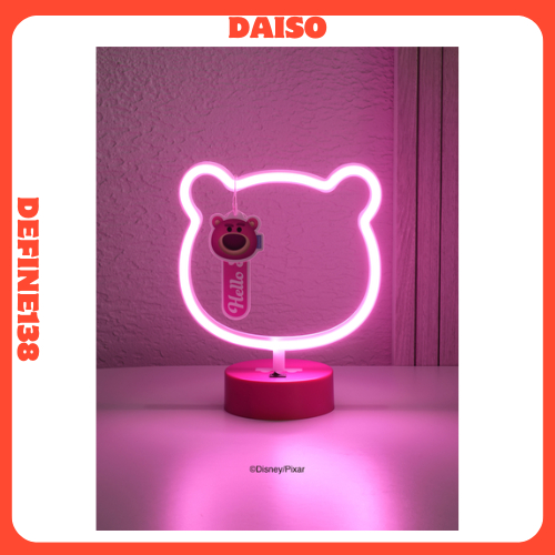 DAISO Pixar Toy Story Neon LED Lamp – Lotso Face Design | 22.5cm ...