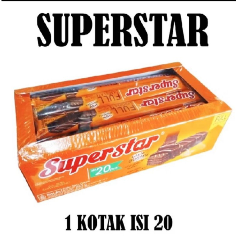 Superstar superman chocolate wafer 1 box 20 pcs | Shopee Malaysia