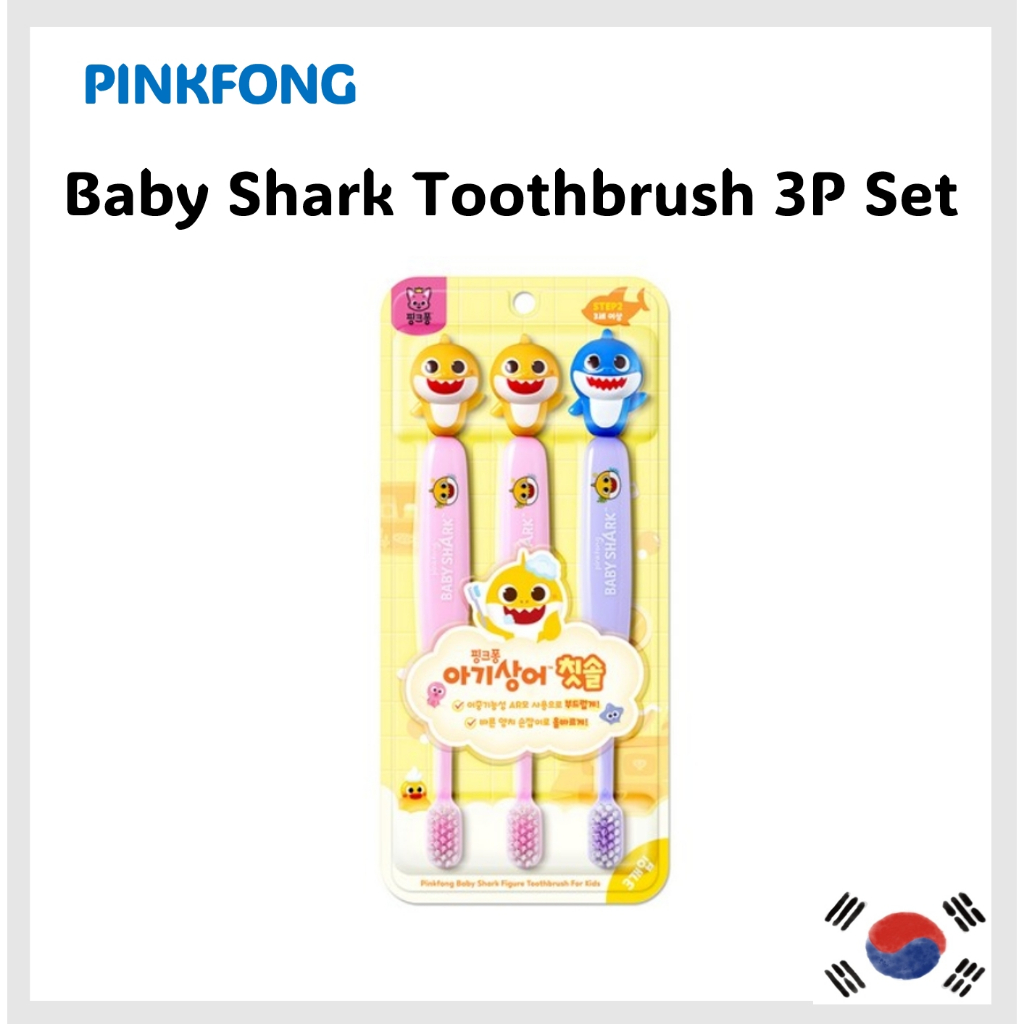 [PINKFONG] Baby Shark Toothbrush 3P Set | Shopee Malaysia