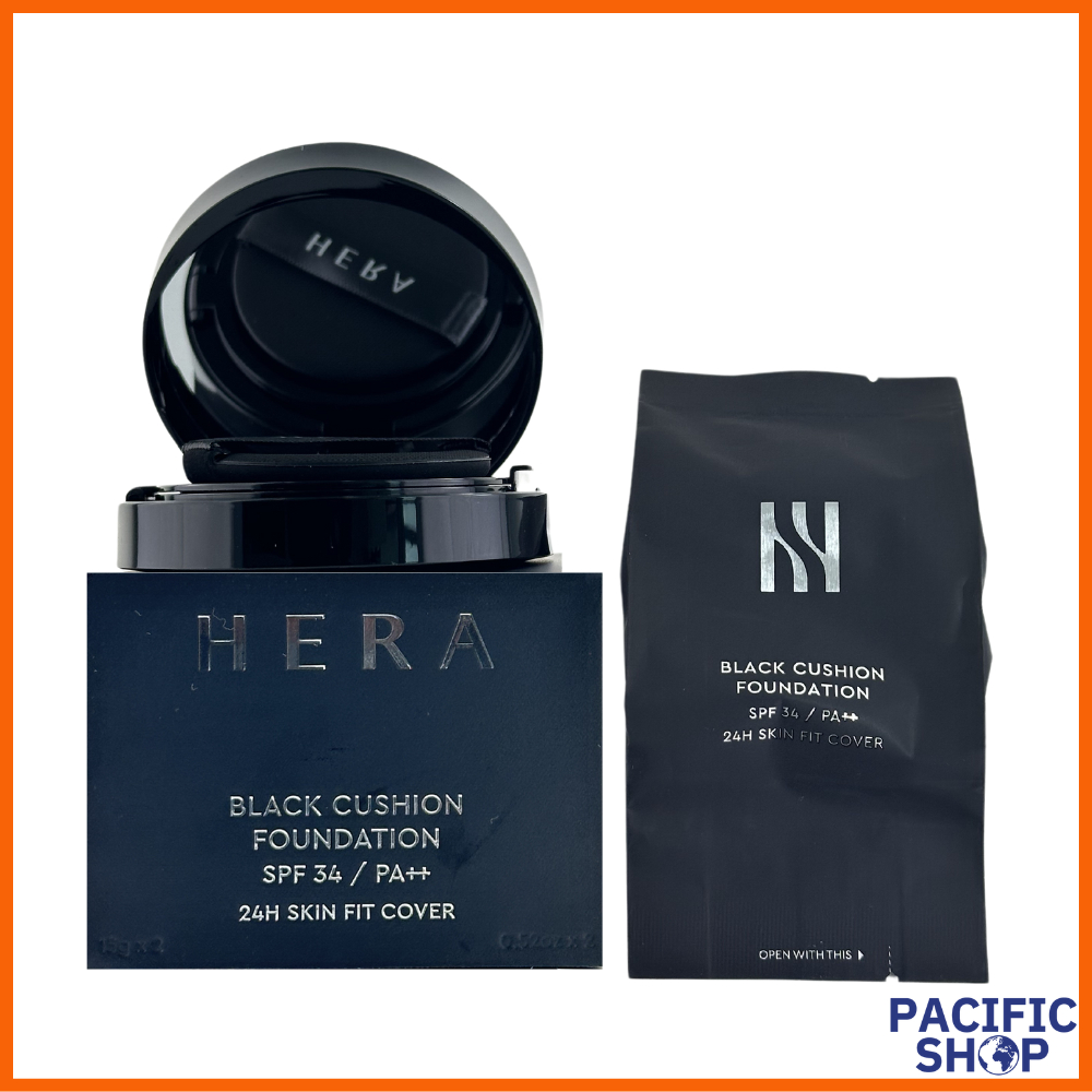 [HERA] 2024 NEW Black Cushion Foundation (15g+Refill 15g) SPF34/PA++(9 Colors) | Shopee Malaysia