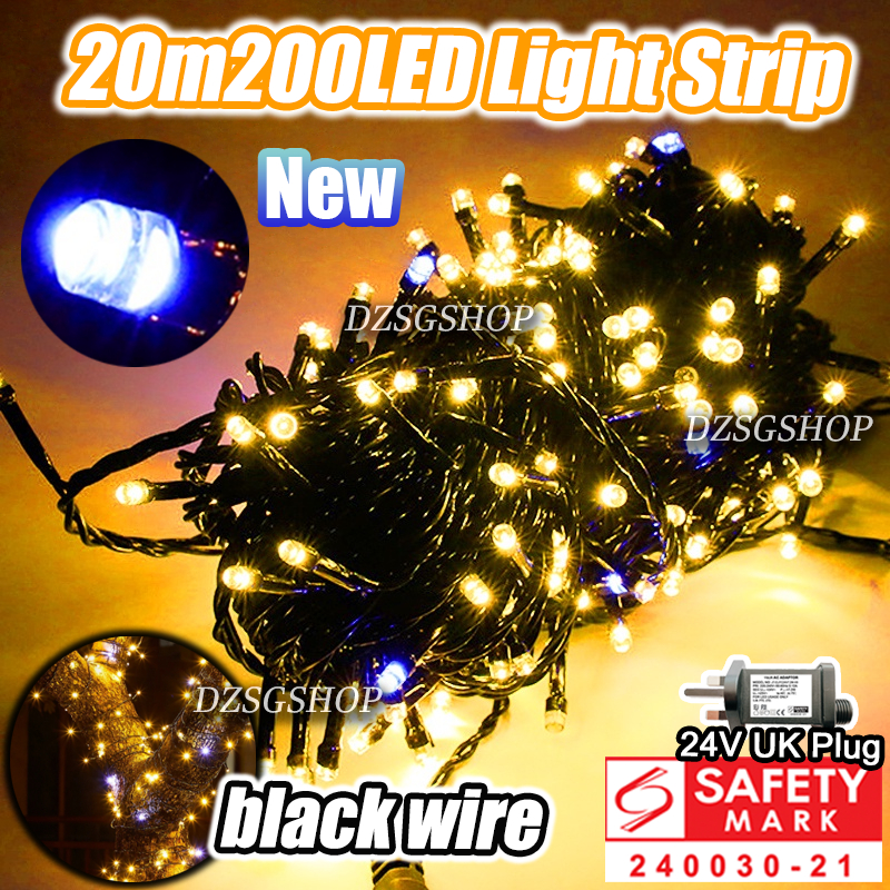20m 200LED Fairy Lights Hari Raya Decoration Light Outdoor Lampu raya ...