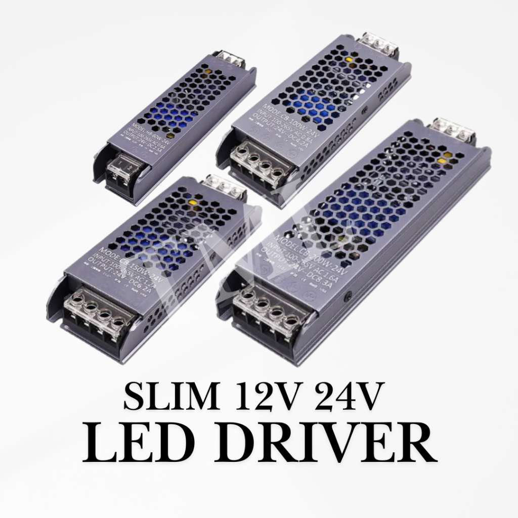 Premium Slim 12V 24V LED Driver Power Supply for LED Striplight Strip ...