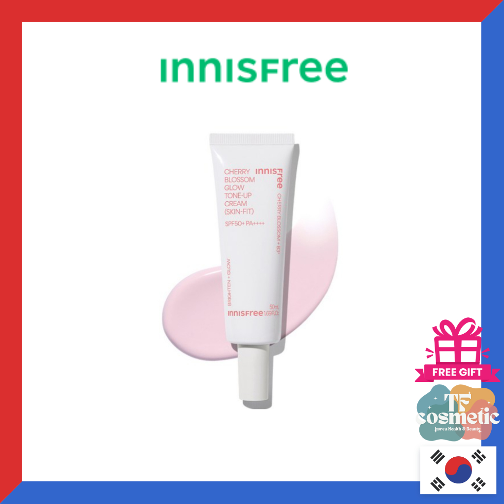 [INNISFREE] New Jeju Cherry Blossom Glow Skin Fit Tone-Up Cream Pink ...
