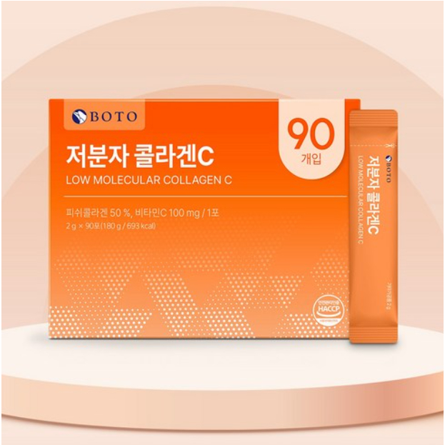 BOTO Low molecular weight Korean collagen C 2g x 90sticks x 1 box (3 ...