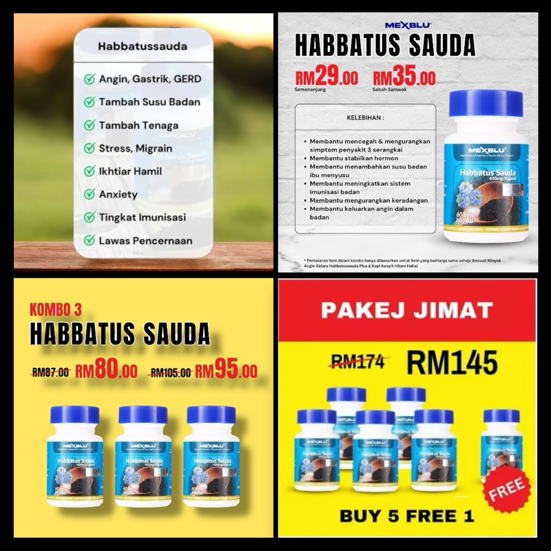 Mexblu Kapsul Habbatus Sauda Mexblue by Magic Blue Lulus KKM Black Seed ...