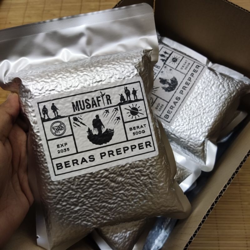 500g Beras Prepper TAHAN 10+ TAHUN Vacuum Pack Gred Askar Untuk ...