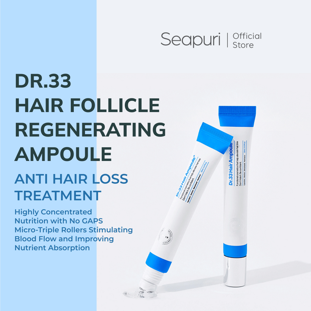 [Seapuri] Dr.33 Anti Hair Loss Ampoule | Scalp Health & Regrowth | AMB Hair Follicle ...