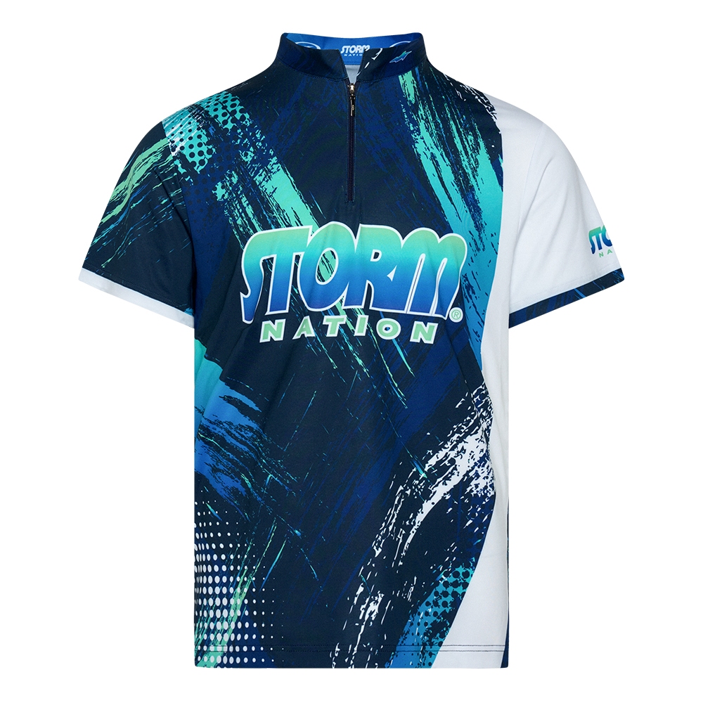 Storm 2025 New Edition Bowling Jersey T-shirts ST-BE-05 (Navy/Mint ...
