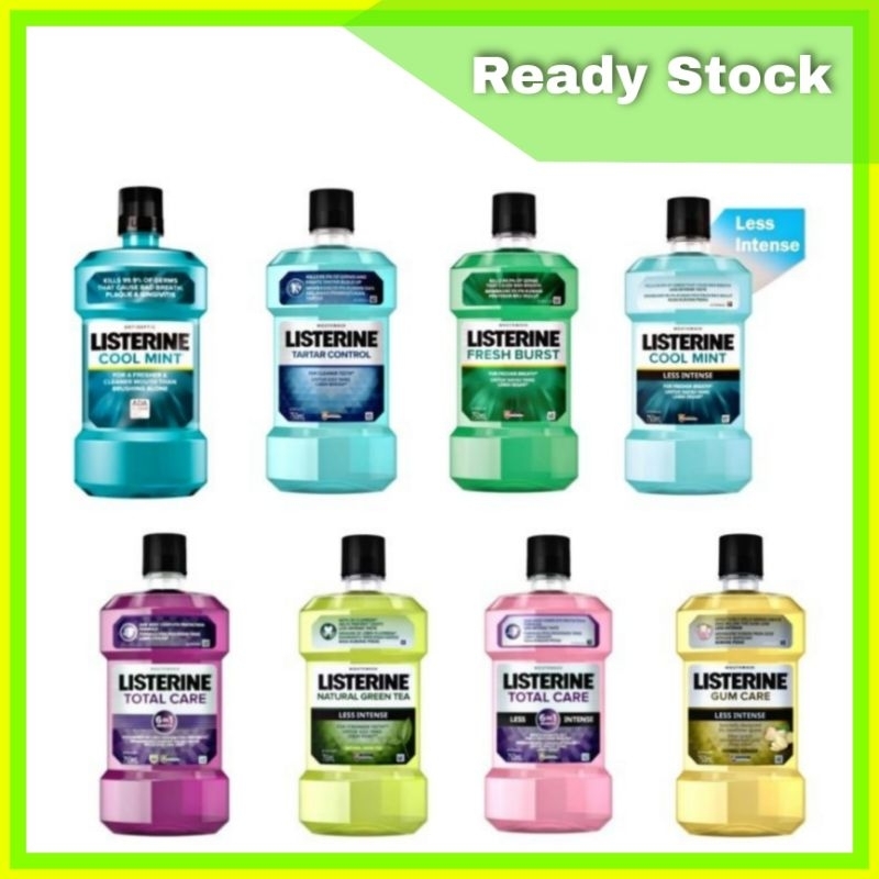 LISTERINE Mouthwash 750ml (Cool Mint, Green tea less intense, total ...