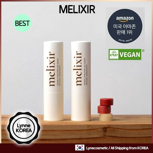 (1+1) Melixir Vegan Lip Butter 12 colors 3.9g / Lip Balm(Choose 2 out ...