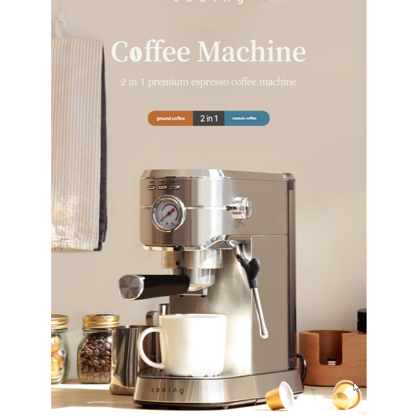 [KOREA] 2-in-1 Premium Espresso Coffee Machine | Shopee Malaysia