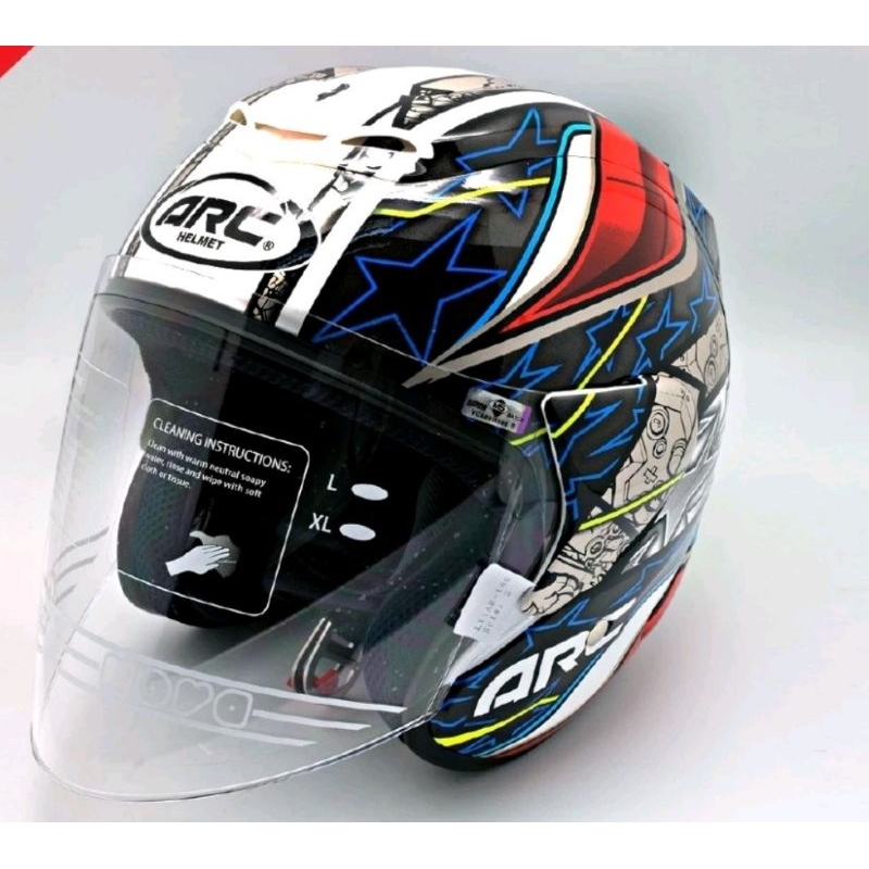 ARC RITZ AR4 Topi Keledar /Helmet Star Black(Saiz-L/XXl) | Shopee Malaysia