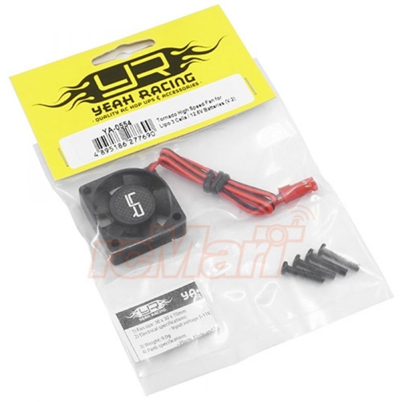 Yeah Racing YA-0554 Tornado High Speed Fan for Lipo 3 Cells / 12.6V ...